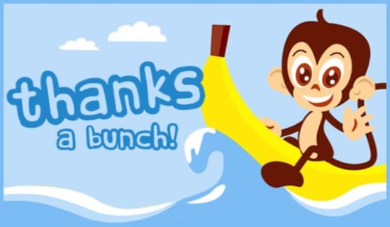 Free Thanks A Bunch eCard - eMail Free Personalized Thank You Cards Online Free Thanks A Bunch eCard - eMail Free Personalized Thank You Cards Online