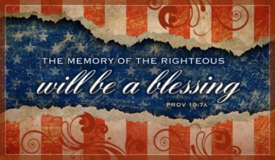 Free Proverbs 10:7a eCard - eMail Free Personalized Scripture eCards Online