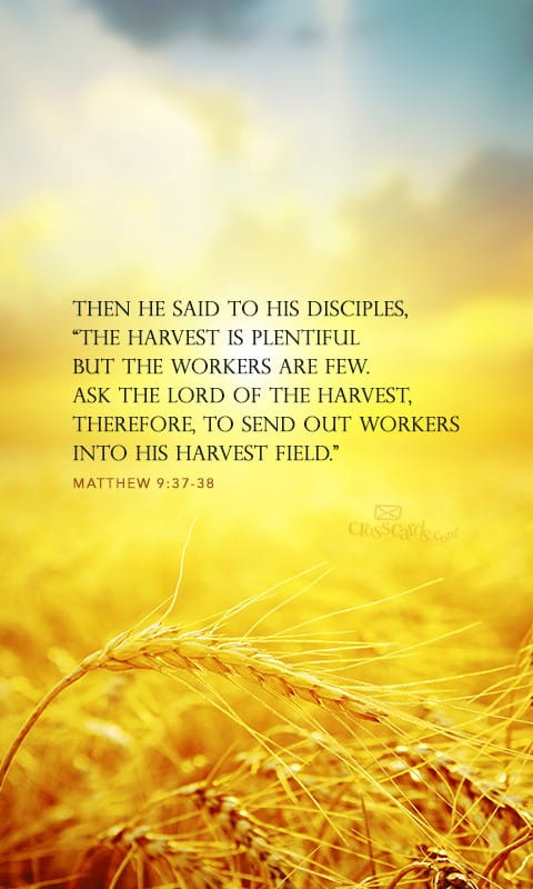 September 2015 - Matthew 9:37-38 Desktop Calendar- Free September Wallpaper