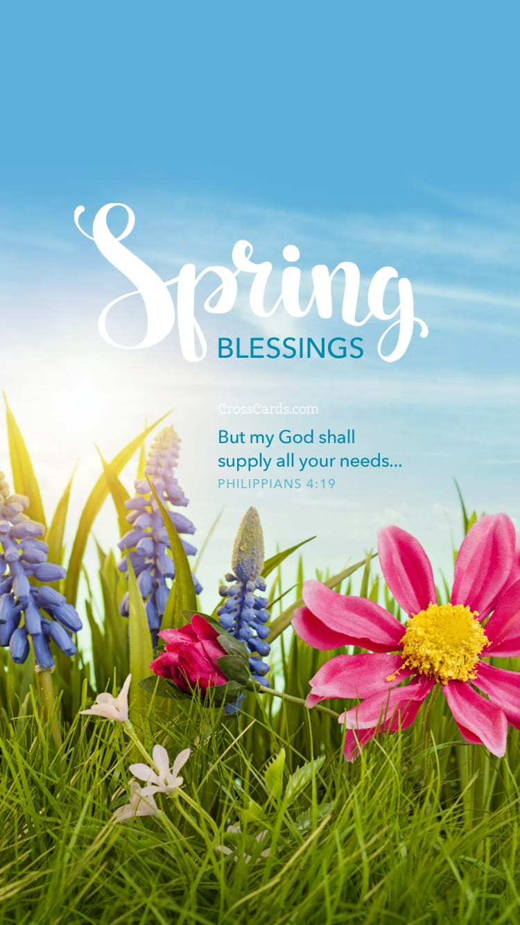 April 2016 - Spring Blessings Desktop Calendar- Free April Wallpaper