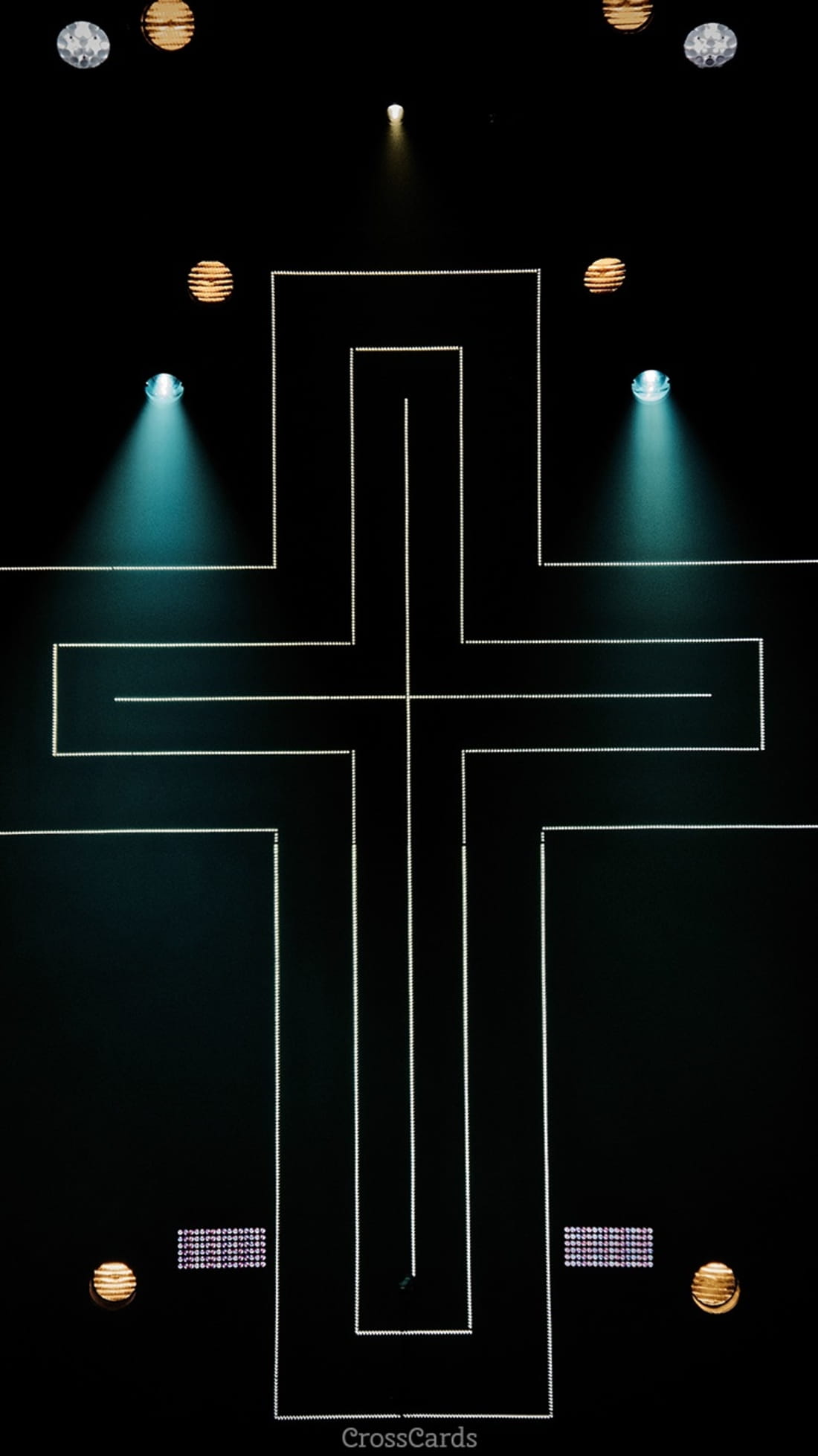 Neon Green Cross Wallpaper