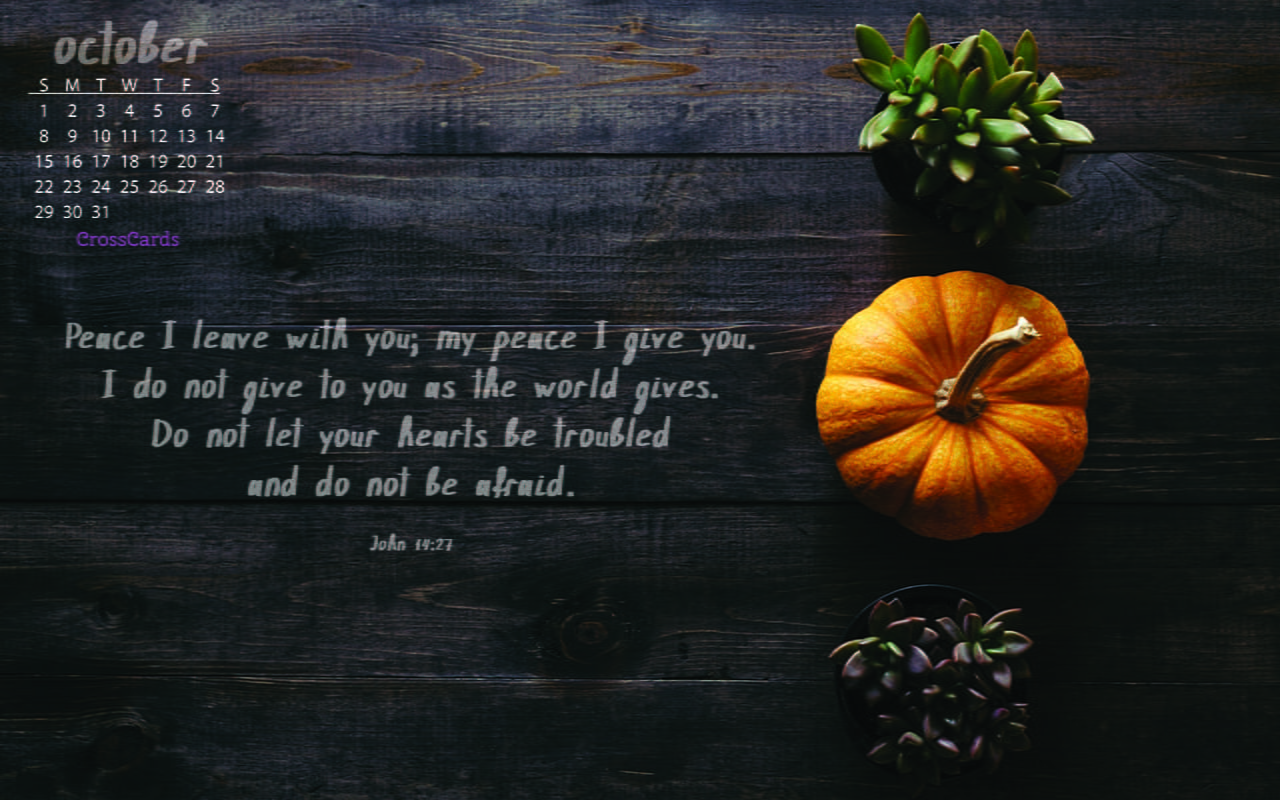October Wallpaper Scripture